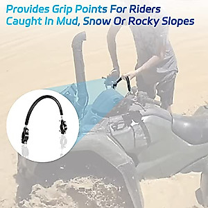 Foruly ATV Mud Strap for Handlebars, 0.75-1.37 Inch ATV Motorcycle Mud Grab Strap Compatible with Can-Am Outlander Renegade Polaris Sportsman Honda Foreman Fourtrax Rancher Snowmobile (Black)