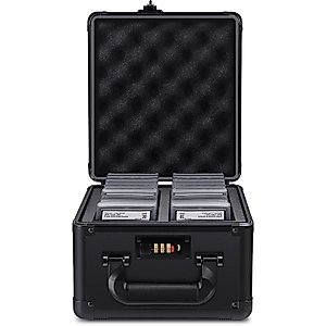 Maitys Graded Card Storage Box, Waterproof Sports Card Display Case, Graded Card Slab Carrying Case Compatible with FRS Graded Sports Trading Cards(9 x 10 x 7 inch, 2 Slot)
