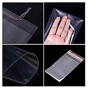 Self Sealing Cellophane Bags 3x3" 200pcs Clear Cello Bags Square Resealable Treat Bags for Cookie Bakery Candy Soap Cards Snacks Food Gift Favor 12 Sizes to Choose from