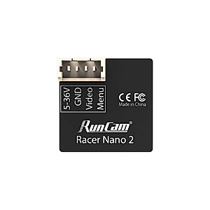 RunCam Racer Nano 2 Waterproof FPV Camera CMOS OSD 1000TVL Super WDR 6ms Low Latency Gesture Control for FPV Racing Drone(1.8mm FOV 160°)