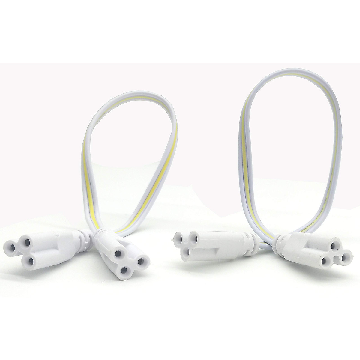 Traovien T5 T8 LED Lamp Connecting Wire Ceiling Lights Daylight LED Integrated Tube Cable Linkable Cords for LED Tube Lamp Holder Socket Fittings with Cables (30cm 2-Pack 3Pin F/F)