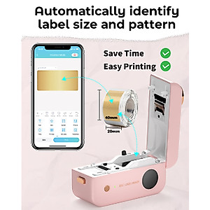 Phomemo Label Maker Machine- D50 Large Label Maker with Cutter Thermal Label Printer for 3/5" to 9/10" Tape, Labeler for Home Address, Organization, Office, Gift, Support iOS & Android
