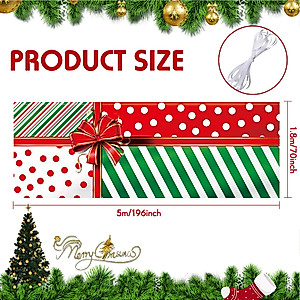 Wovweave Christmas Banners Merry Box Outdoor Wall Cover Decorations Hanging Backdrop Banner for New Year Mural Winter Holiday Party Background Supplies