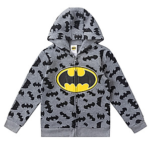 Warner Bros. Batman Boys Zip Up Hoodie, T-Shirt and Sweatpant Set for Toddlers and Little Kids