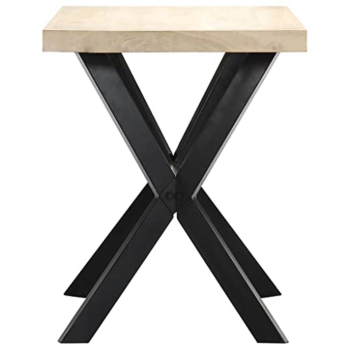 YPWRENH Cocktail Table Snack Table Dining Table White 47.2"x23.6"x29.5" Solid Mango Wood for Dining Room, Kitchen or Living Room