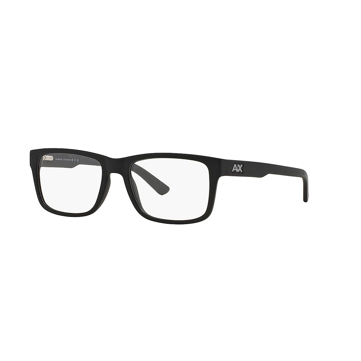 A|X ARMANI EXCHANGE Men's AX3016 Square Prescription Eyewear Frames, Black/Demo Lens, 53 mm