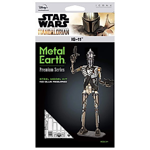 Metal Earth Premium Series Star Wars The Mandalorian IG-11 3D Metal Model Kit Fascinations