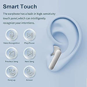 BETMI - True Wireless Earbuds - in-Ear Bluetooth5.3 Headphones - 40H Playtime, IPX5 Waterproof TWS with Dual Mic for Sport, Light-Weight Earphones for Android iOS/iPhone - White