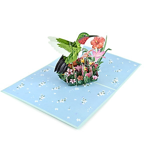 Hummingbird Pop Up Card, Birthday Card, Mother's Day Card, Summer Card, Thinking of You, Bird Lovers