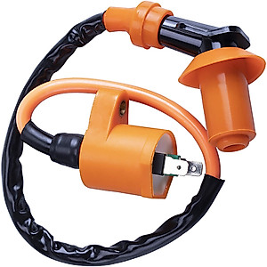 CNCMOTOK High Performance Racing GY6 Ignition Coil Voltage Regulator Rectifier Solenoid Relay 6 Pin AC CDI Spark Plug Kit for 50cc 125cc 150cc ATV Quad Go Kart Moped Scooter, Black