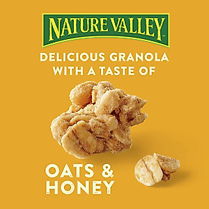 Nature Valley Protein Granola, Oats and Honey, Family Size, Resealable Bag, 17 OZ