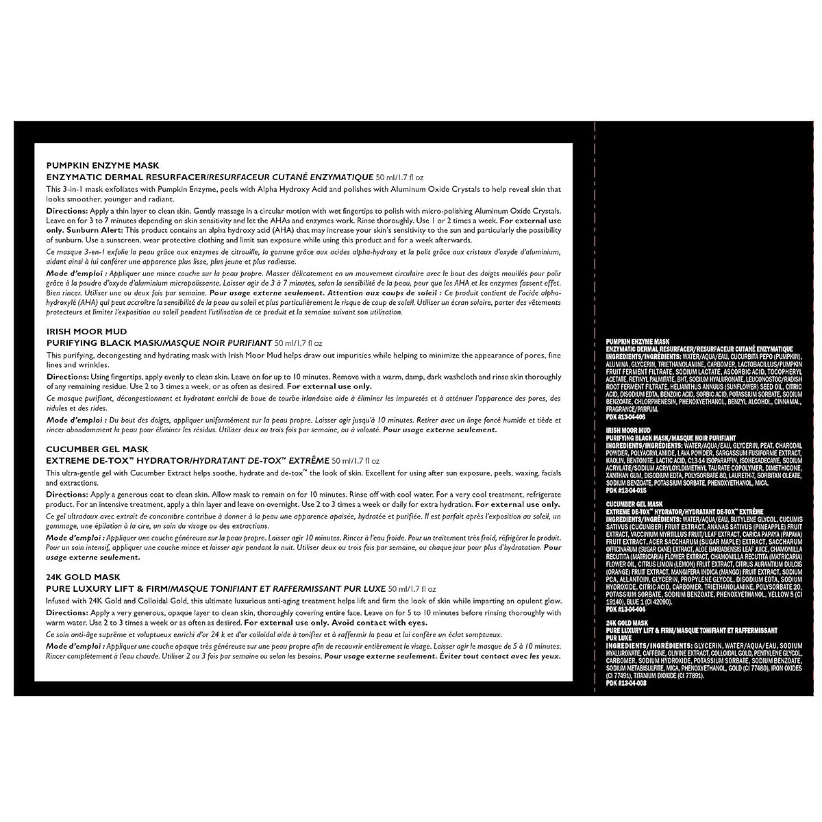 Peter Thomas Roth | Made To Mask 4-Piece Mask Kit | Facial Masks Beauty, Facial Mask Skin Care, 4 Count