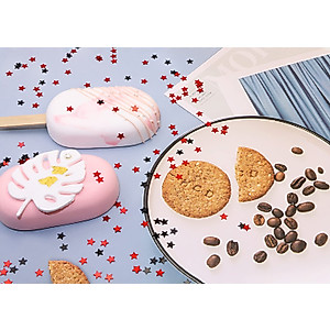 Penta Angel 2 Pack Star Sequin Confetti Holographic Metallic Foil Graduation Table Confetti for 2022 2023 Congrats Grads Birthday Weeding Party Decoration (Red&Black)