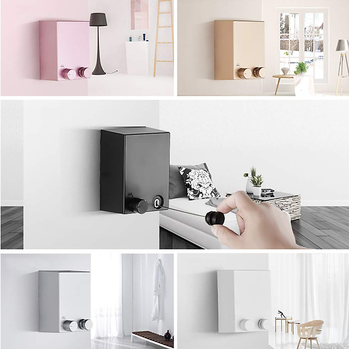 JOOM Retractable Clothesline Indoor Clothes Lines retracting | Heavy Duty for Drying Laundry line Outdoor|Wall Mounted Stainless Steel 13.8Feet (One line,Gold)