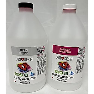 ArtResin - Epoxy Resin - Clear - Non-Toxic - 1 gal (0.5 gal Resin + 0.5 gal Hardener) (3.78L)