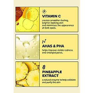 I DEW CARE Peel Lit Citric Acid Peel Pads | Exfoliating Vitamin C Treatment Pads with AHA and PHA | Chemical Peels for Face | Korean Skincare, Vegan, Cruelty-free, Gluten-free, Paraben-free