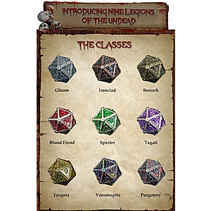 UD Unique Dice DND Metal Dice Set D&D Polyhedral Dice Set with Gift Box Metal Box DND Dice Set Polyhedron Dice for Dungeons and Dragons MTG D&D RPG Table Games D4 D6 D8 D10 D12 D20 Role Playing Game