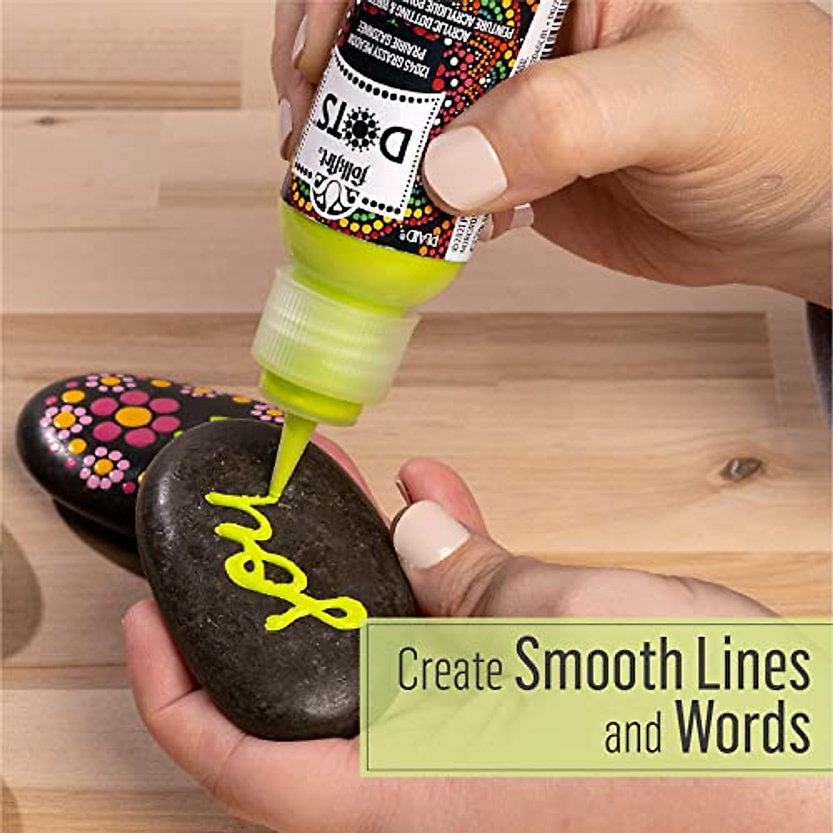 FolkArt, Paradise Pink Acrylic 2 fl oz Vibrant Multi-Surface Dot Paint Perfect for Easy to Apply DIY Arts and Crafts, 12039