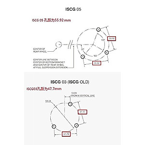 Fouriers MTB Enduro Downhill Chain Guide Bash Guard Retention Device 32-38T (Black, ISCG-05)