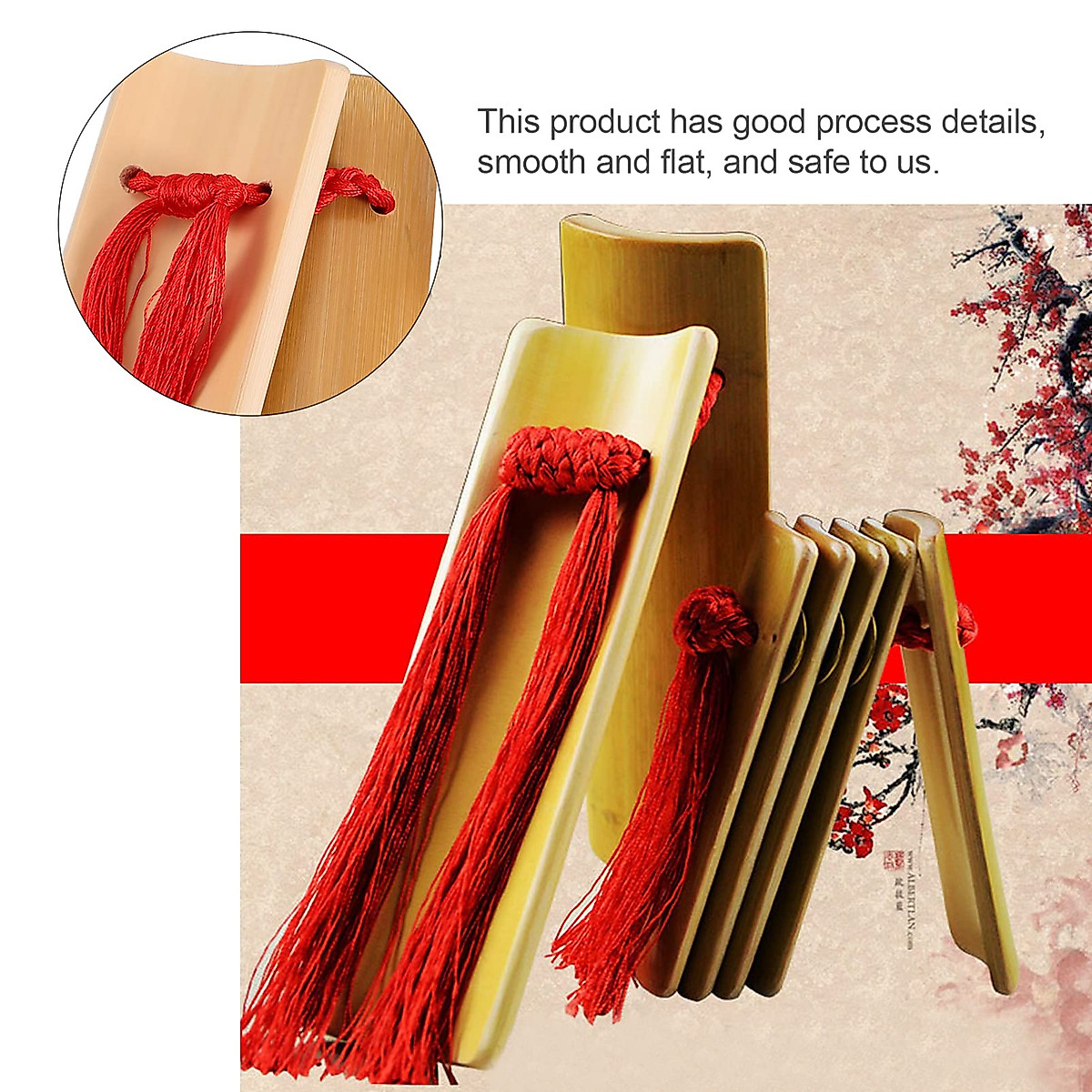 MILISTEN 1 Pair Chinese Kuaiban Clapper Bamboo Castanets Traditional Allegro Instrument Hand Percussion Instrument for Festival Performance Prop