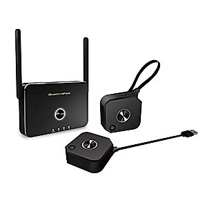 QuattroPod Mini | 5G WiFi Wireless Presentation Facility HDMI Transmitter & Receiver for Streaming 4K from Laptop, PC, Smartphone to HDTV/Projector (2T1R) [2022 OTA Update]