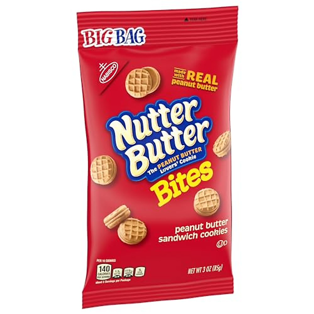 Nutter Butter Bites Peanut Butter Sandwich Cookies, Big Bag, 12 - 3 oz Packs