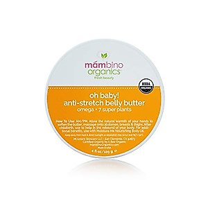 Mambino Organics Oh Baby! Belly Butter - All Natural Anti Stretch Mark Cream, 2.5 Ounces