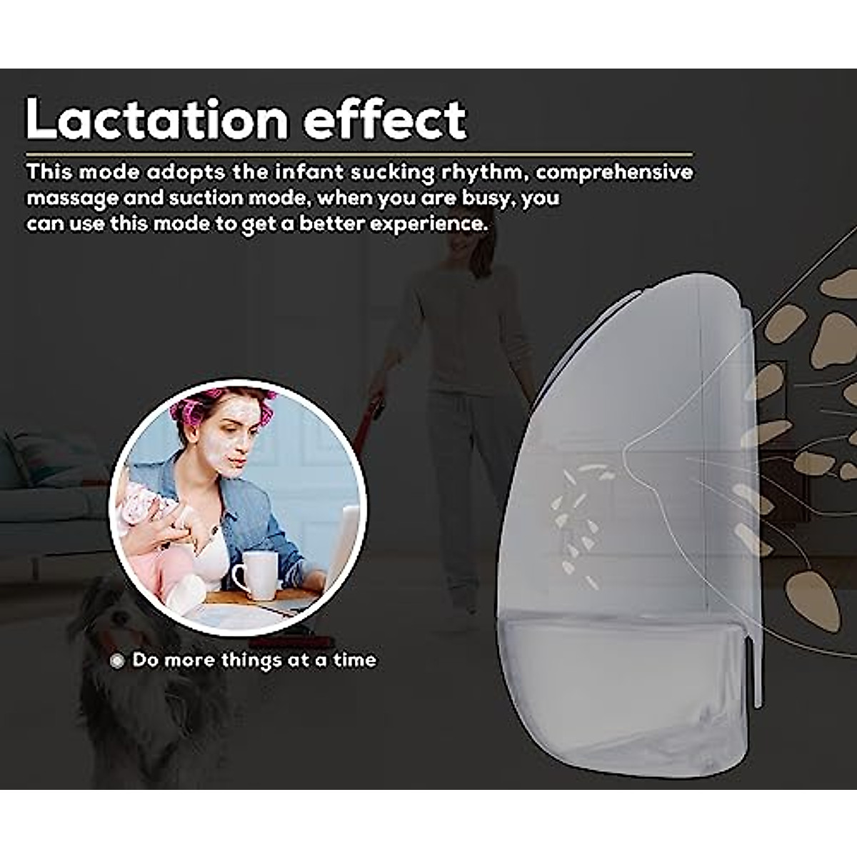 Breast Pump, Double Wearable Electric Breast Pump, Hands Free Breast Pump, Longer Battery Life, Rechargeable Portable Breast Pump with 3 Modes & 10 Levels,LED Display,2 Pack