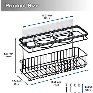 Hair Dryer Holder, Hair Tool Organizer, Bathroom Cabinet Door / Wall Mount Blow Dryer & Styling Tools Organizer Storage Basket for Flat Iron,Curling Wand,Hair Straightener Brushes,Under Sink Organizer