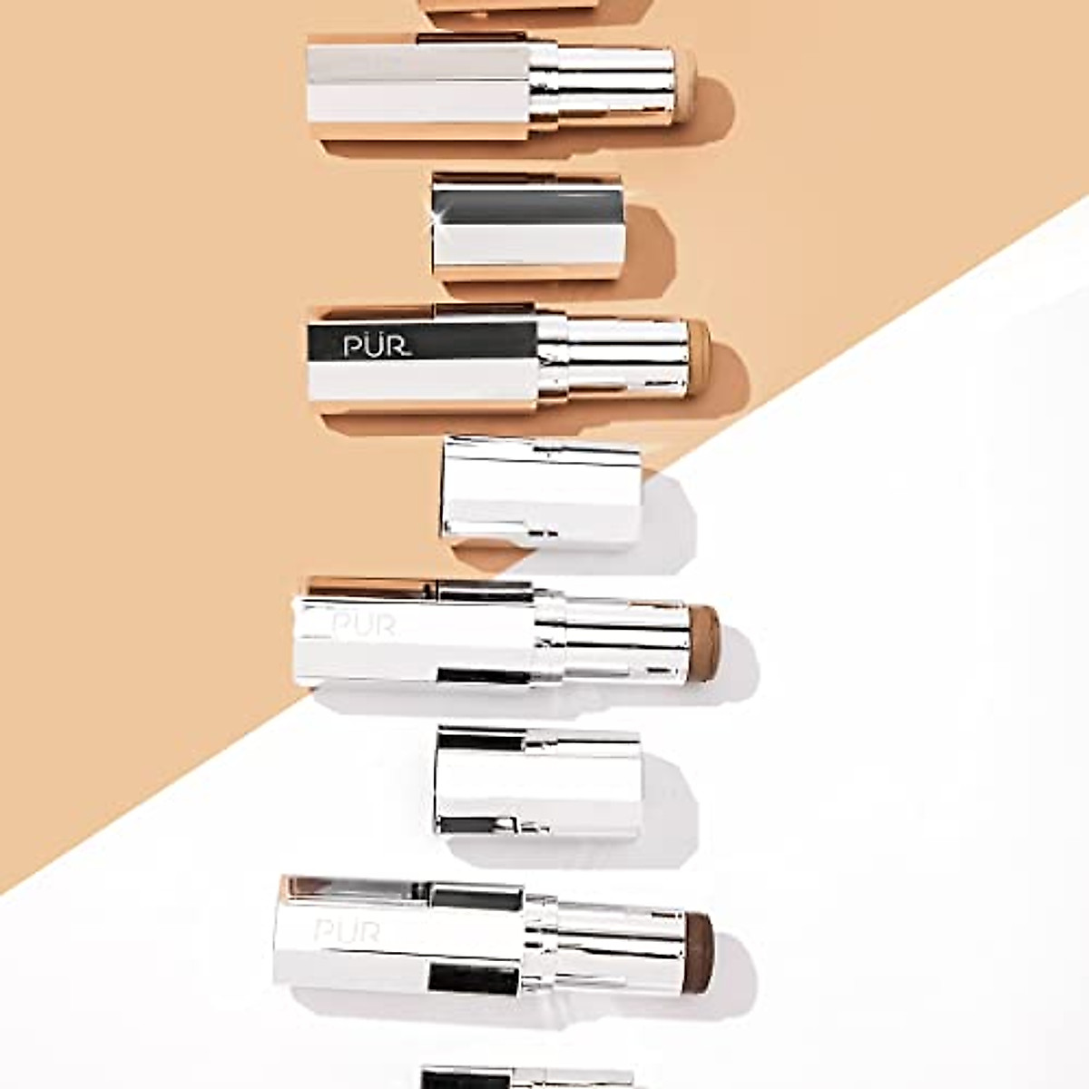 PÜR MINERALS 4-in-1 Foundation Stick in Blush Medium, 1 Ounce (Pack of 1)