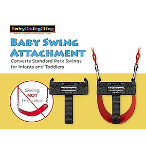 BabySwingSling – This Baby Swing Attachment Converts Standard Park Swings for Infants and Toddlers – Portable, Lightweight, Holds Up to 50 Pounds – Ideal for Swing Training This Summer