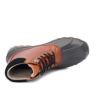 Sperry Mens Footwear Men's Avenue Duck Boot, Black/Amaretto, 10