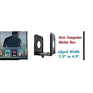 Mount Plus D-06-03 Super Wide Adjustable Device Wall Mount | Mount On Back of TV and Monitor | DVD Players, Cable Boxes, Receivers, Set Top Box, Game Console Such As PS3, PS4, PS5
