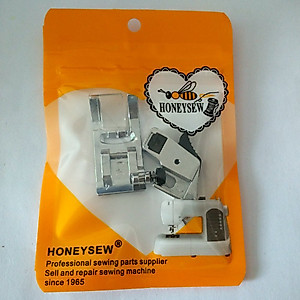HONEYSEW Zigzag (J) Foot Leveling Button XC3021051 (SA176) with Low Shank Adapter for Baby Lock, Brother Singer