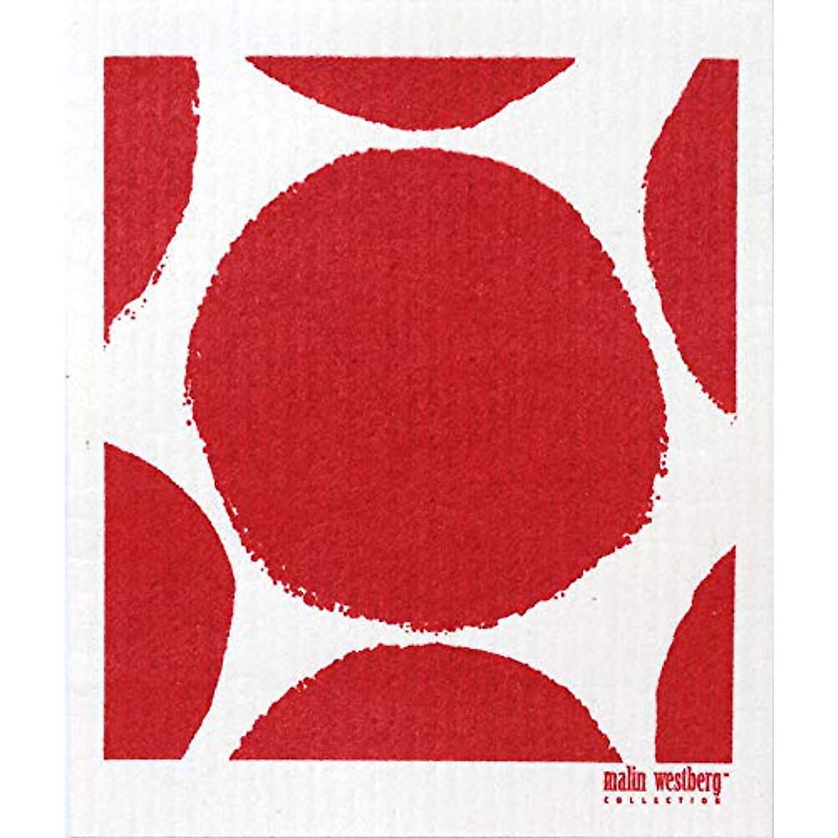 Trendy Tripper Swedish Dishcloths/Sponge Cloths - Packs of 4 Different Designs in RED (4 Red: Blommors/Cirkus/Fiddeli/Hearts)