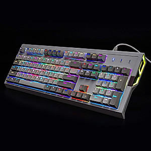 FIRSTBLOOD ONLY GAME. AK510 Retro Mechanical Gaming Keyboard - PBT SP Spherical Keycaps - Classic Grey-White Matching - RGB Backlight - Red Switches-New