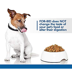 For-Bid for Dogs and Cats | Stool Eating & Coprophagia Deterrent | Dog & Cat Food Powder Additive to Prevent Dogs from Eating Poop | Safe for Your Pets | Vet Recommended Formula for Anti-Coprophagia