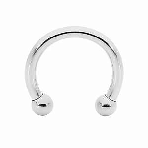 365 Sleepers 20G 18G 16G 14G 12G 10G 8G 6G 4G 2G Surgical Steel 6mm - 22mm Circular Barbell Horseshoe Nose Nipple Tragus Ring Earring Body Piercing Jewelry