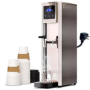 Wantjoin Commercial Hot Water Dispenser with Commercial Plug, Electric Water Boiler Warmer 30L(8 Gallon)/Hour, Hot Water Machine 10L (2.5 Gallon), Instant Heating for Coffee & Milk Tea,1800W