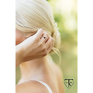 Takar Elegant 14k Gold, Diamond and Rose Gold Genuine Oval Ruby Stackable Ring Genuine Birthstone Ring, 14k Yellow GOLD Red gemstone ring for women. Gold stacking rings for Female MADE IN USA.