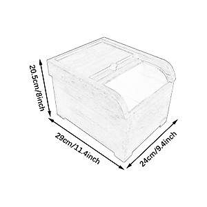 Bothyi Rice Storage Container, Dry Storage Rice Container Box, Rice Dispenser Wooden Cereal Containers Storage, Light Brown