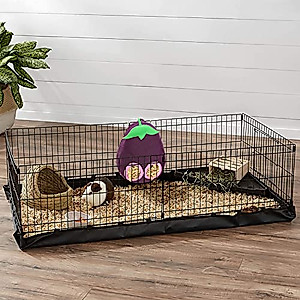 Guinea Pig Hay Feeder, Rabbit Hay Feeder Bag with Zipper Closure for Bunny Chinchilla Small Animals, Large Capacity Less Waste, Reduce Mess and No Odor (Purple)