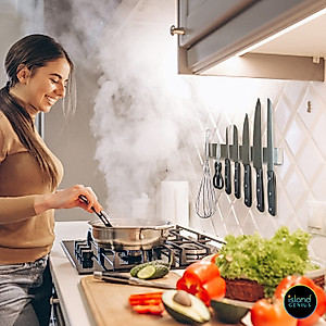 ﻿Island Genius 16 Inch Stainless Steel Magnetic Knife Holder Bar Strip for Wall - Kitchen Knife, Utensil and Tool Storage Organizer Magnet