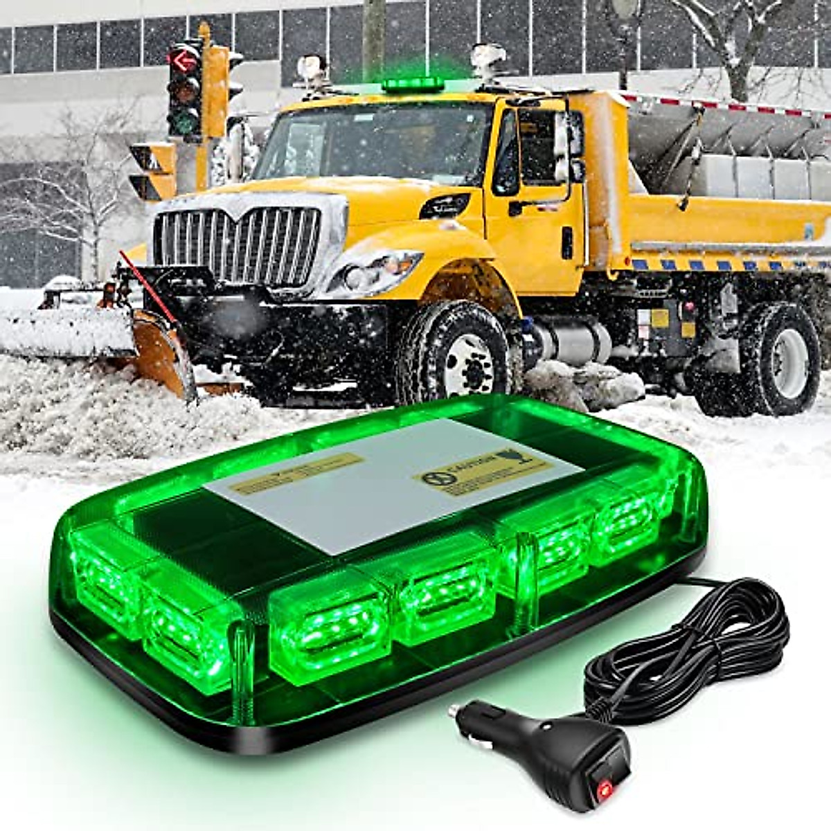 Nilight 12 Inch Roof Top Strobe Lights 48LED Hazard Light Emergency Safety Warning LED Flashing Light Bar Magnetic Mount 12V 24V Cars Trucks Tractors Snow Plows Construction Vehicles，2 Years Warranty