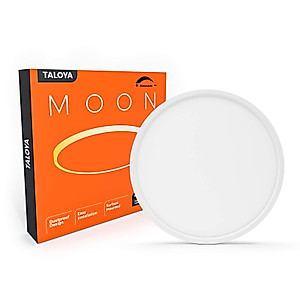 TALOYA Dimmable Flush Mount LED Ceiling Light,3 Color in One (3000K/4000K/6500K) White 12inch 20W=200W Round Flush Mount Light Fixture for Bedroom Kitchen
