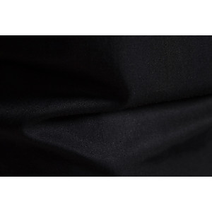 VANCOOG Men's Long Sleeve Plain Wedding Guest Button Down Wedding Tuxedo Dress Shirt-Black-2XL