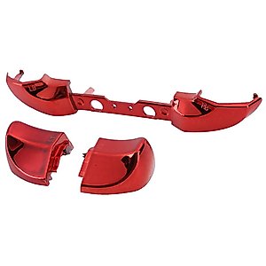 Full Set for Xbox One Slim, Thumbsticks Buttons Mod Replace Part Accessory for Microsoft Xbox One Controller 3.5mm Jack (Red)