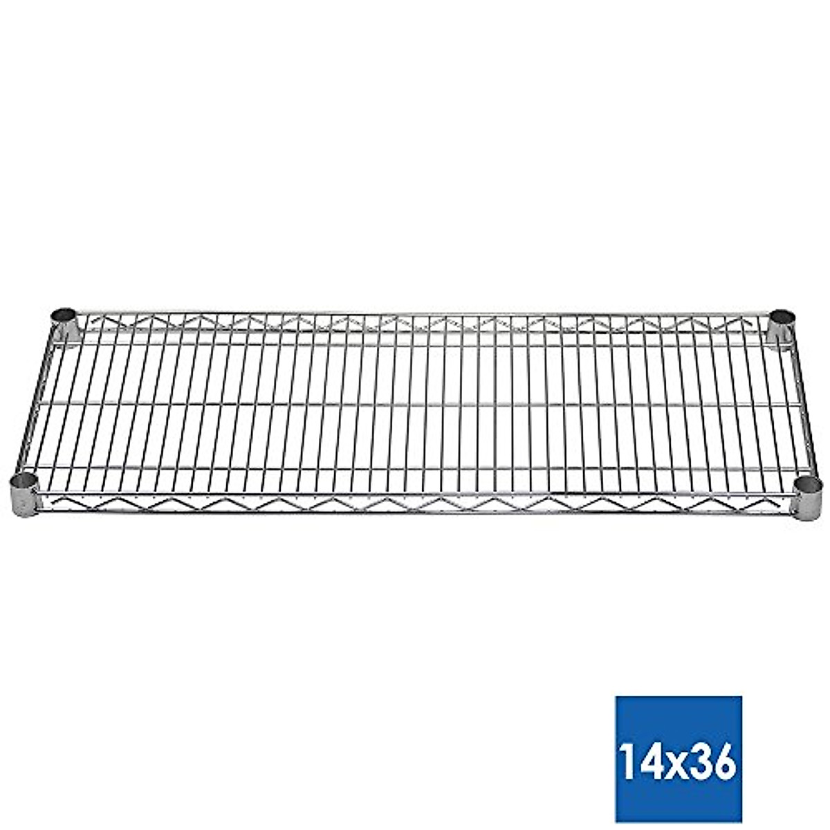 Shelving Inc. 14" d x 36" w x 84" h Chrome Wire Shelving with 5 Tier Shelves, Weight Capacity 800lbs Per Shelf