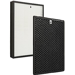 Flintar Premium True HEPA Replacement Filter, Compatible with Alexapure Breeze Air Purifier AP-B102 and 3049 Filter Set, including H13 Grade True HEPA Filter and Activated Carbon Filter