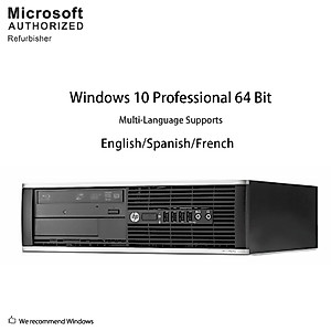 HP Elite Desktop Computer, Intel Core i5 3.2 GHz, 8 GB RAM, 500 GB HDD, Keyboard & Mouse, Wi-Fi, 19" LCD Monitor, DVD-ROM, Windows 10, (Renewed)